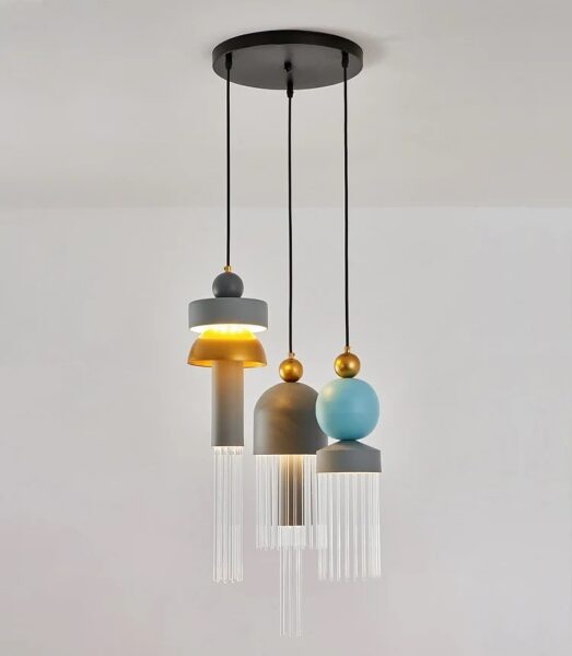 Nowoczesna Metalowa Lampa Wisząca Nappe LED Nad Stół Art Deco - Alesmart