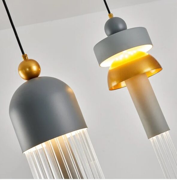 Nowoczesna Metalowa Lampa Wisząca Nappe LED Nad Stół Art Deco - Alesmart