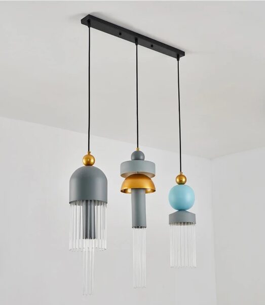Nowoczesna Metalowa Lampa Wisząca Nappe LED Nad Stół Art Deco - Alesmart