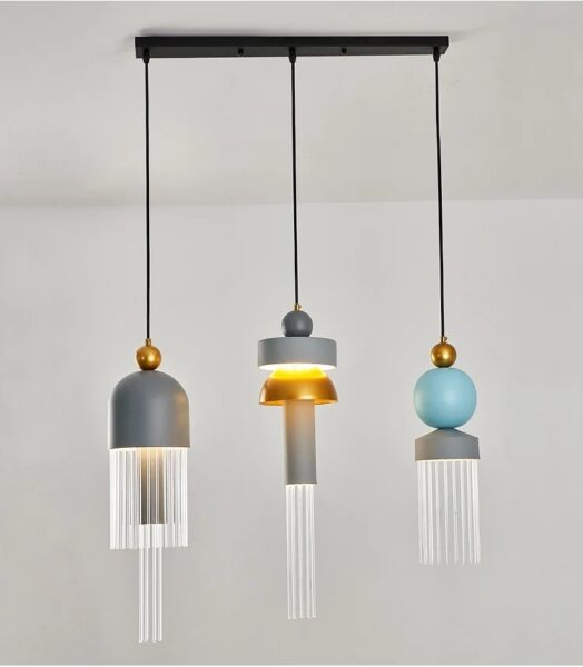 Nowoczesna Metalowa Lampa Wisząca Nappe LED Nad Stół Art Deco - Alesmart