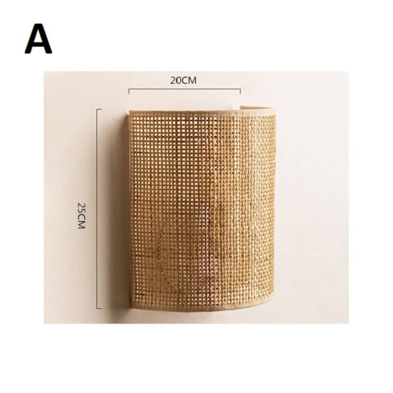 Rattanowy Kinkiet Ścienny Naturalny Boho - Dobra Cena - Sklep Alesmart